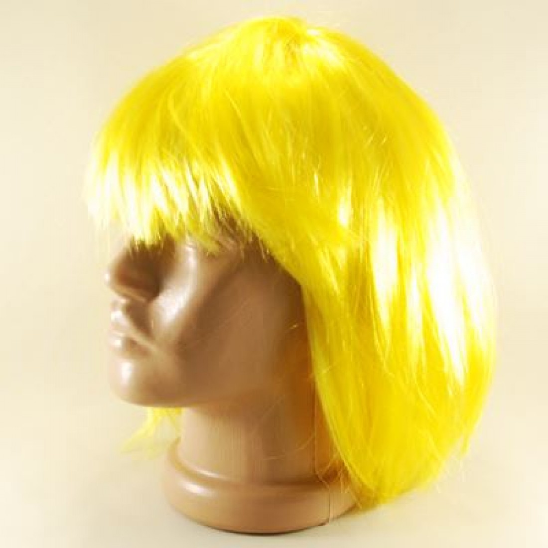 Sarı Renkli Küt Saç Peruk