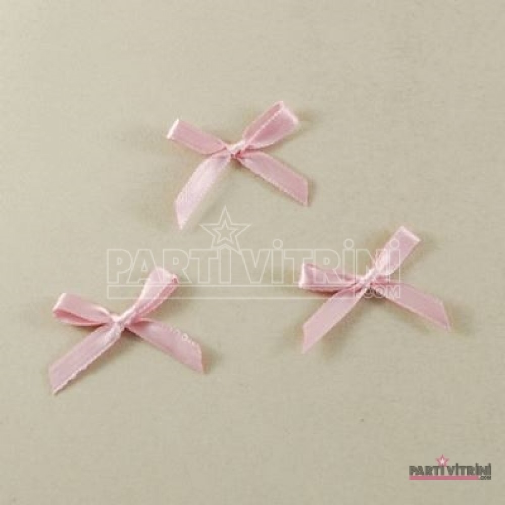 Pembe Fiyonk Kurdela 20 Adet - 4 cm