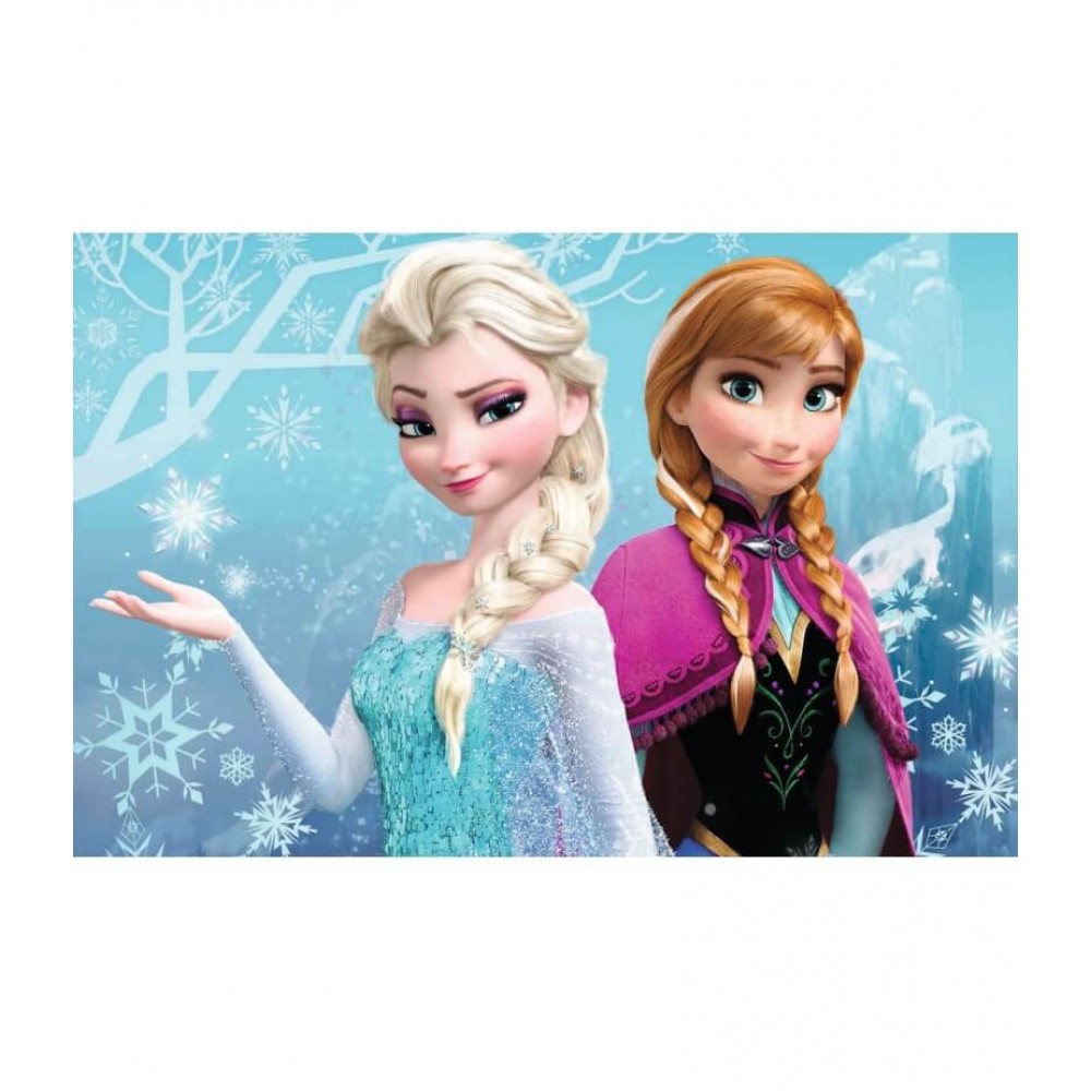 Prenses Elsa Ve Anna Gofret Kağıda Baskı